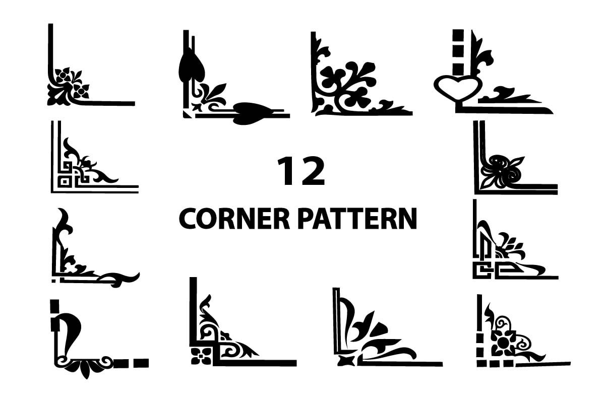 Corner Design Bundle,corner Decor Svg File for Cricut,corner Frame ...