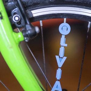 Bike Spoke Decoration Letters. 6 Letter Set. Fits on Bicycle Wheel ...
