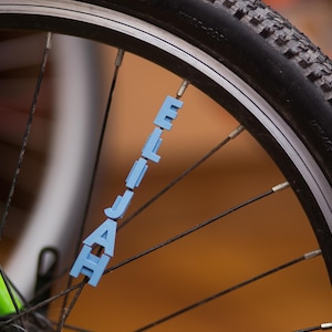 Bike Spoke Decoration Letters. 6 Letter Set. Fits on Bicycle Wheel ...