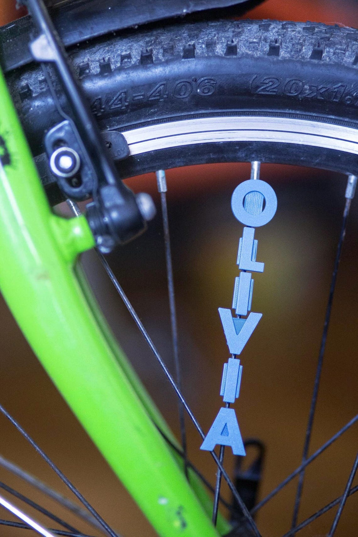 Bike Spoke Decoration Letters. 6 Letter Set. Fits on Bicycle Wheel ...