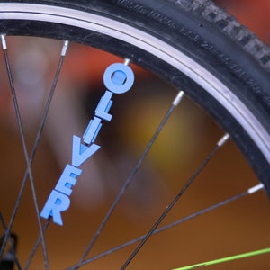 Bike Spoke Decoration Letters. 6 Letter Set. Fits on Bicycle Wheel ...