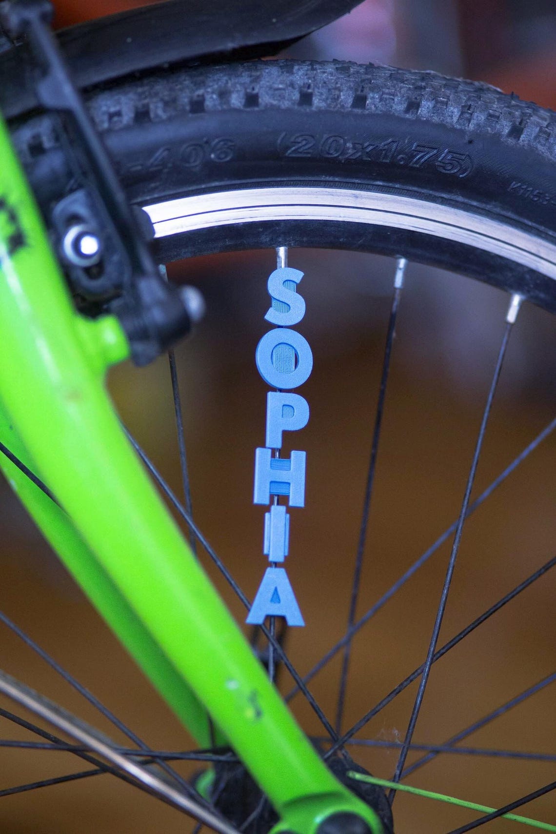 Bike Spoke Decoration Letters. 6 Letter Set. Fits on Bicycle Wheel ...