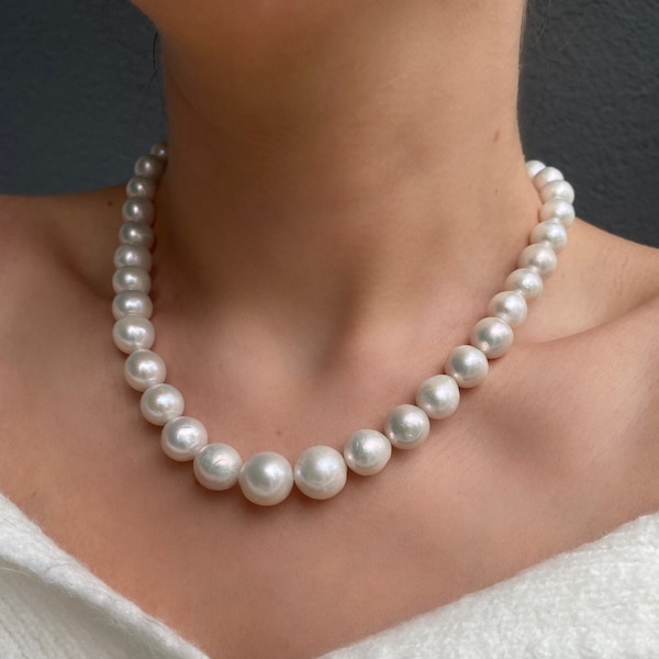 Real Pearl Necklace Unique - Etsy