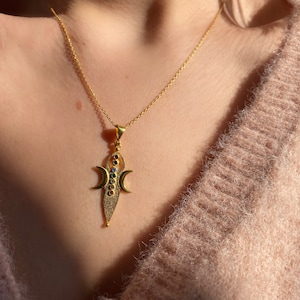 Gold Goddess Pendant, Divine Feminine, 925 Sterling Silver Necklace ...