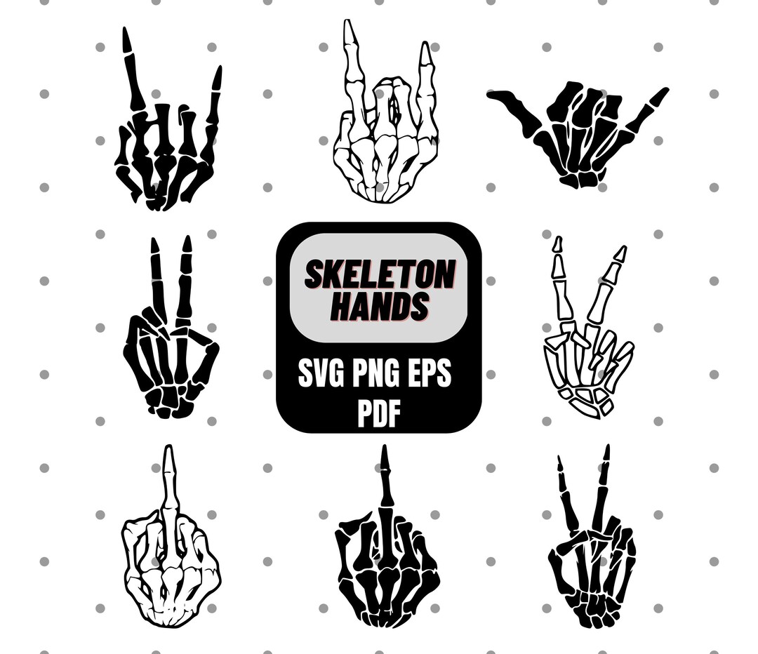 Skeleton Hands SVG, Skull Skeleton Svg, Halloween Svg, Middle Finger ...