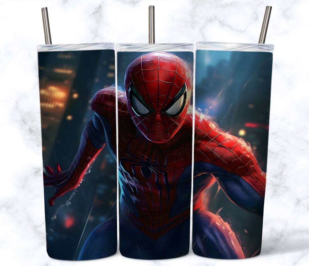 Spider Man 20 Oz Skinny Tumbler Sublimation Design, Tumbler Wrap Design ...