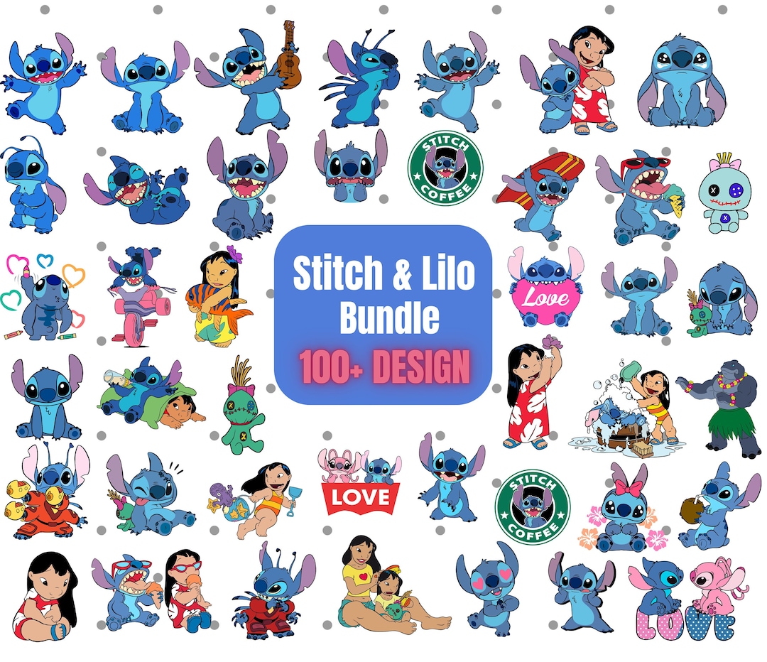 Lilo and Stitch Svg Bundle. Stitch SVG, Lilo Svg, Cartoon Svg, Stitch ...