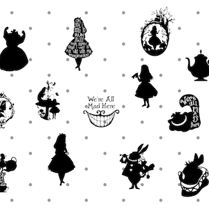 Alice in Wonderland SVG Bundle, Alice Svg, Queen of Hearts Svg ...