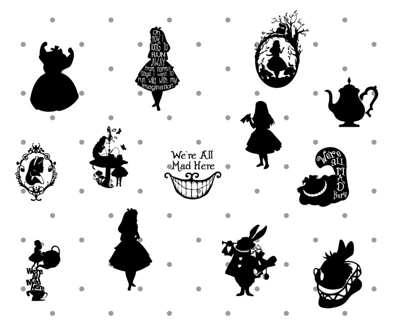 Alice in Wonderland SVG Bundle Alice Svg Queen of Hearts - Etsy Canada