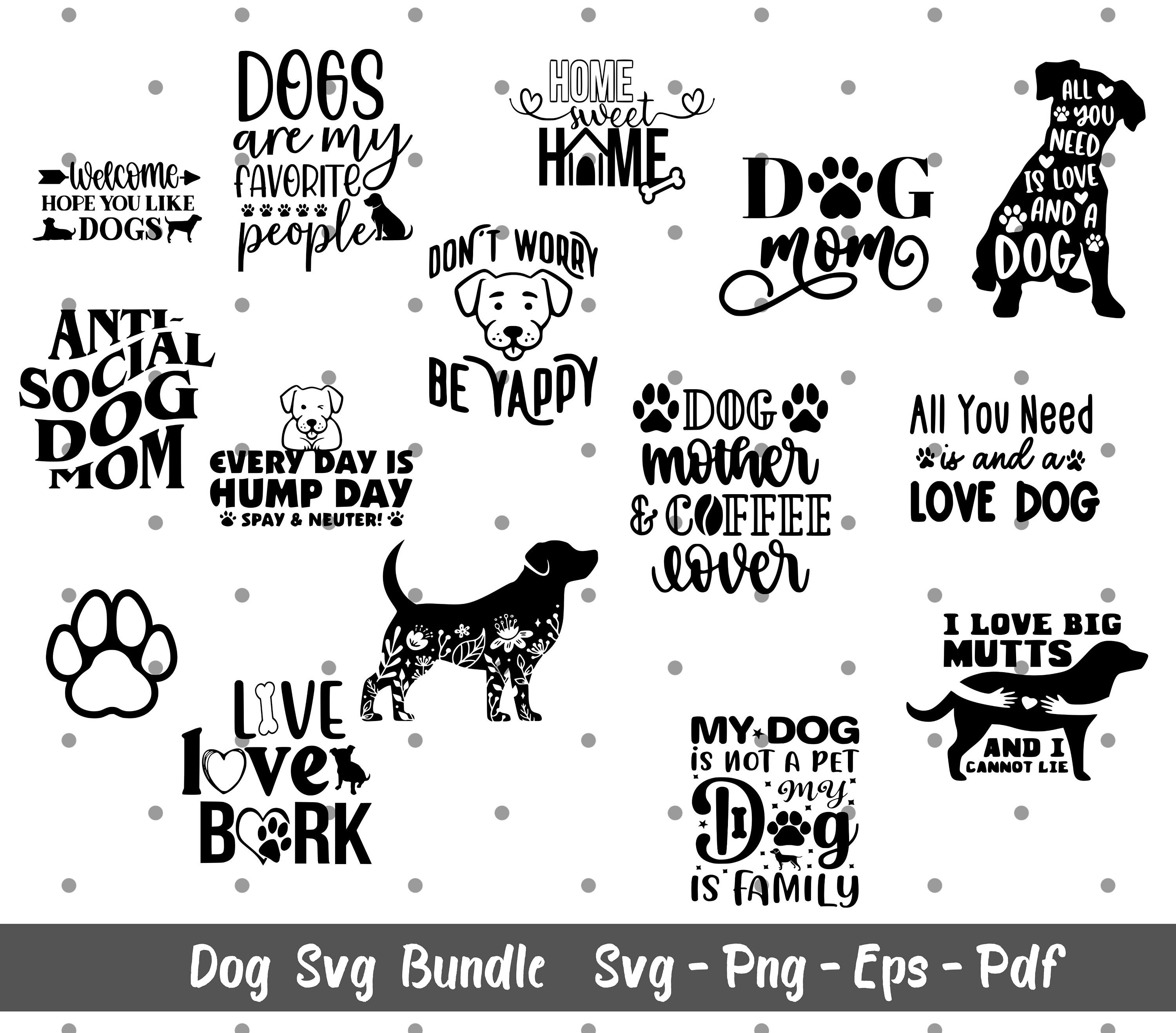 Dog Svg Bundle Hand Drawn Paw Svg Mom Svg Dog Love Svg - Etsy UK