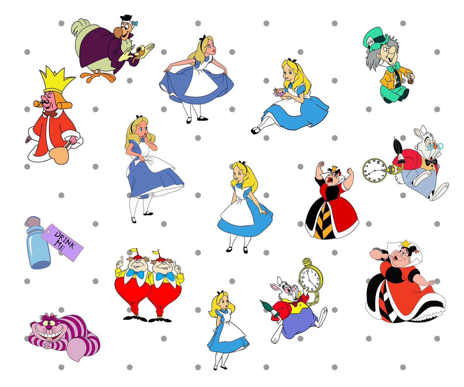 Alice in Wonderland SVG Bundle, Alice Svg, Queen of Hearts Svg ...
