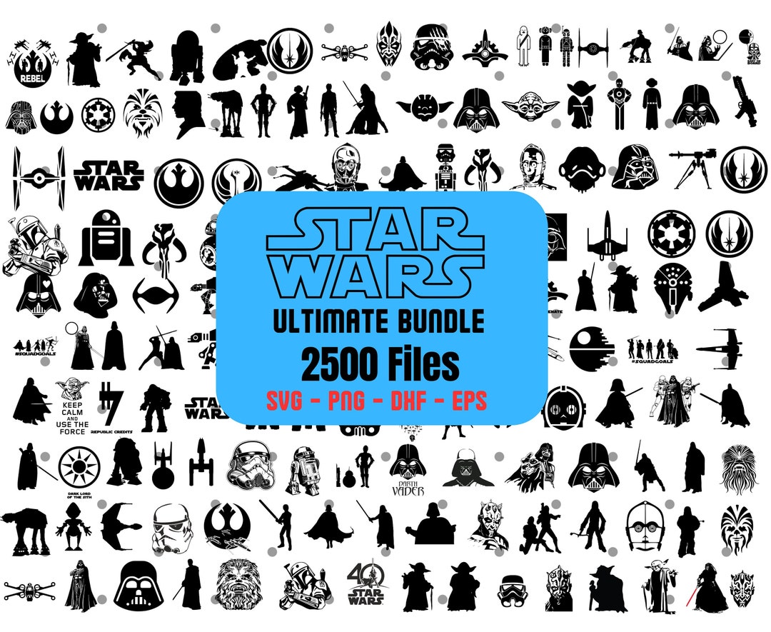 Star Wars SVG, 2500 Starwars Svg Bundle, Star Wars Png, Darth Vader Svg ...