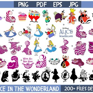 Alice in Wonderland SVG Bundle, Alice Svg, Queen of Hearts Svg ...