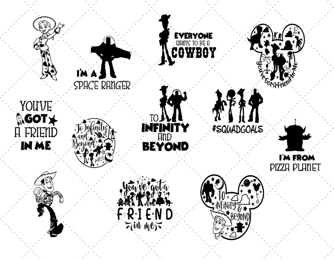 Toy Story SVG Toy Story Bundle Svg Toy Story Silhouette Buzz Lightyear ...