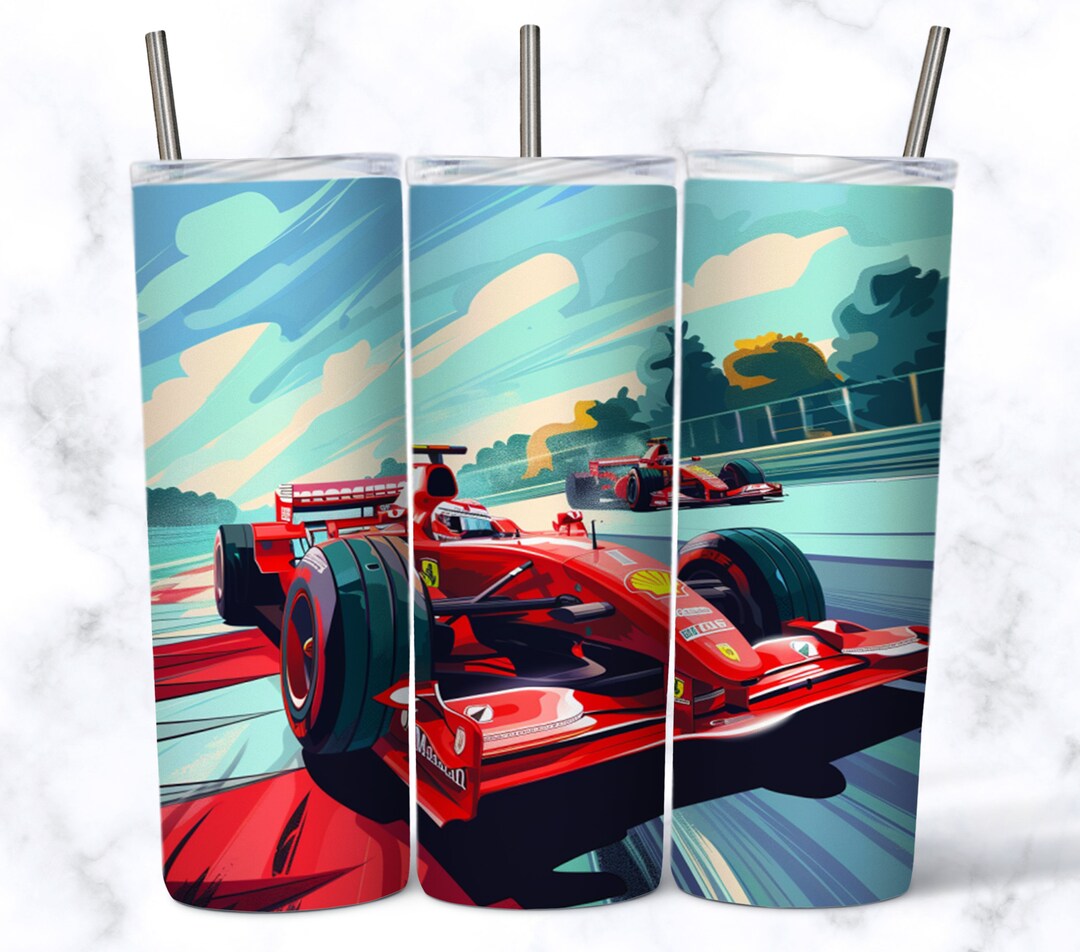 Formula One Racing 20 Oz Skinny Tumbler Sublimation Design, Tumbler ...