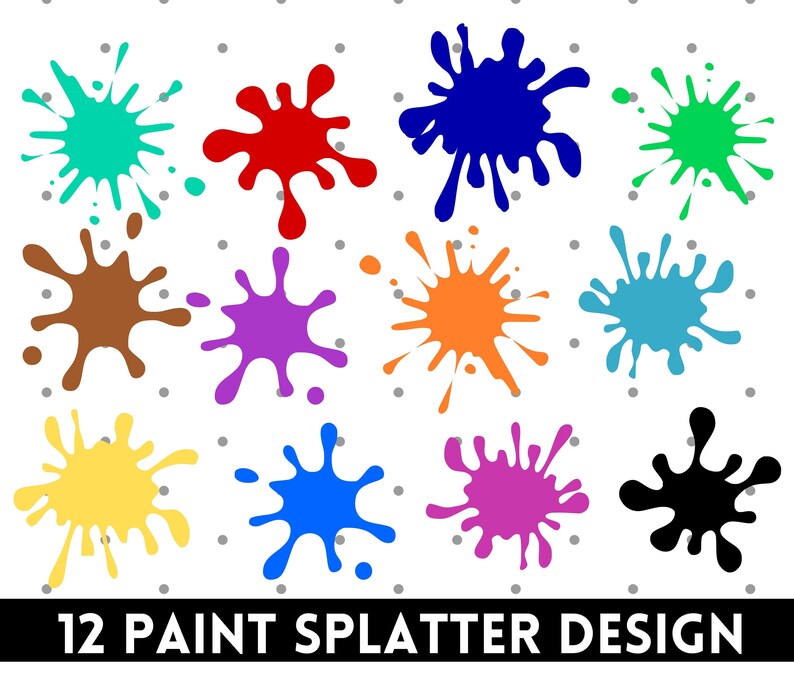 Paint Splatter SVG Bundle Paint Splats Svg Splash Svg Paint - Etsy
