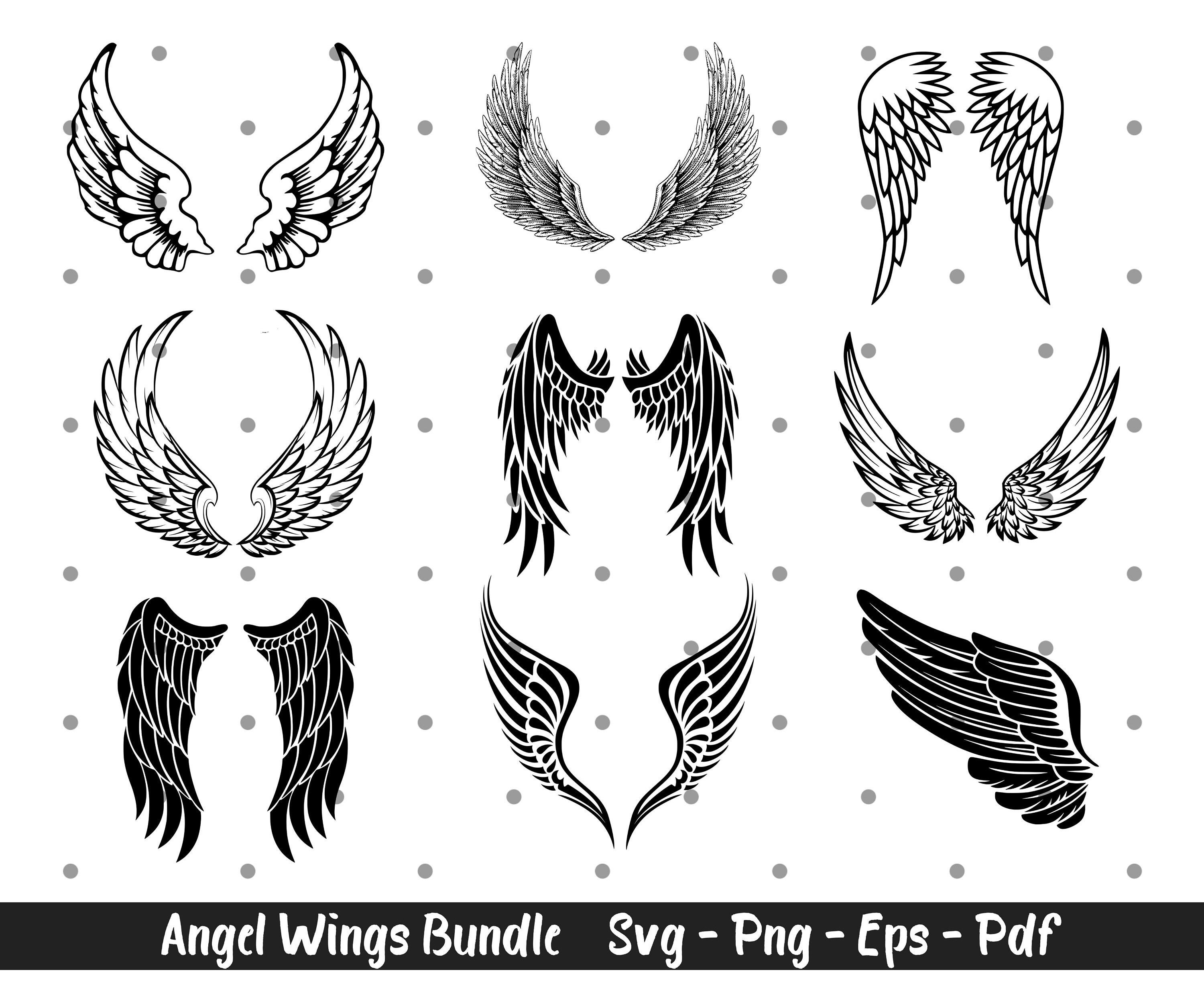 Angel Wings Svg Angel Svg Wings Svg Wing Shapeangel Wings - Etsy Finland