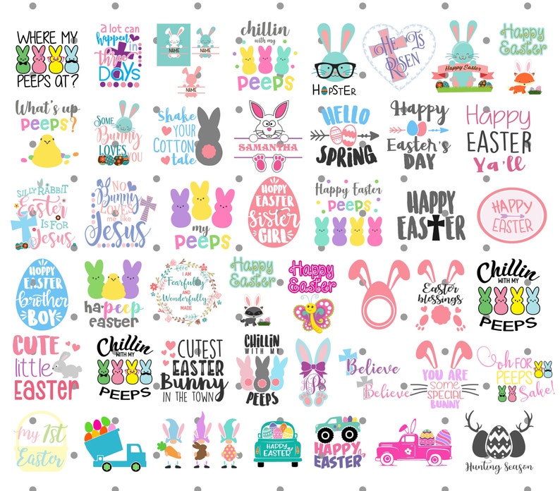 Easter SVG Bundle Easter Bunny Svg Easter Egg Svg Rabbit - Etsy