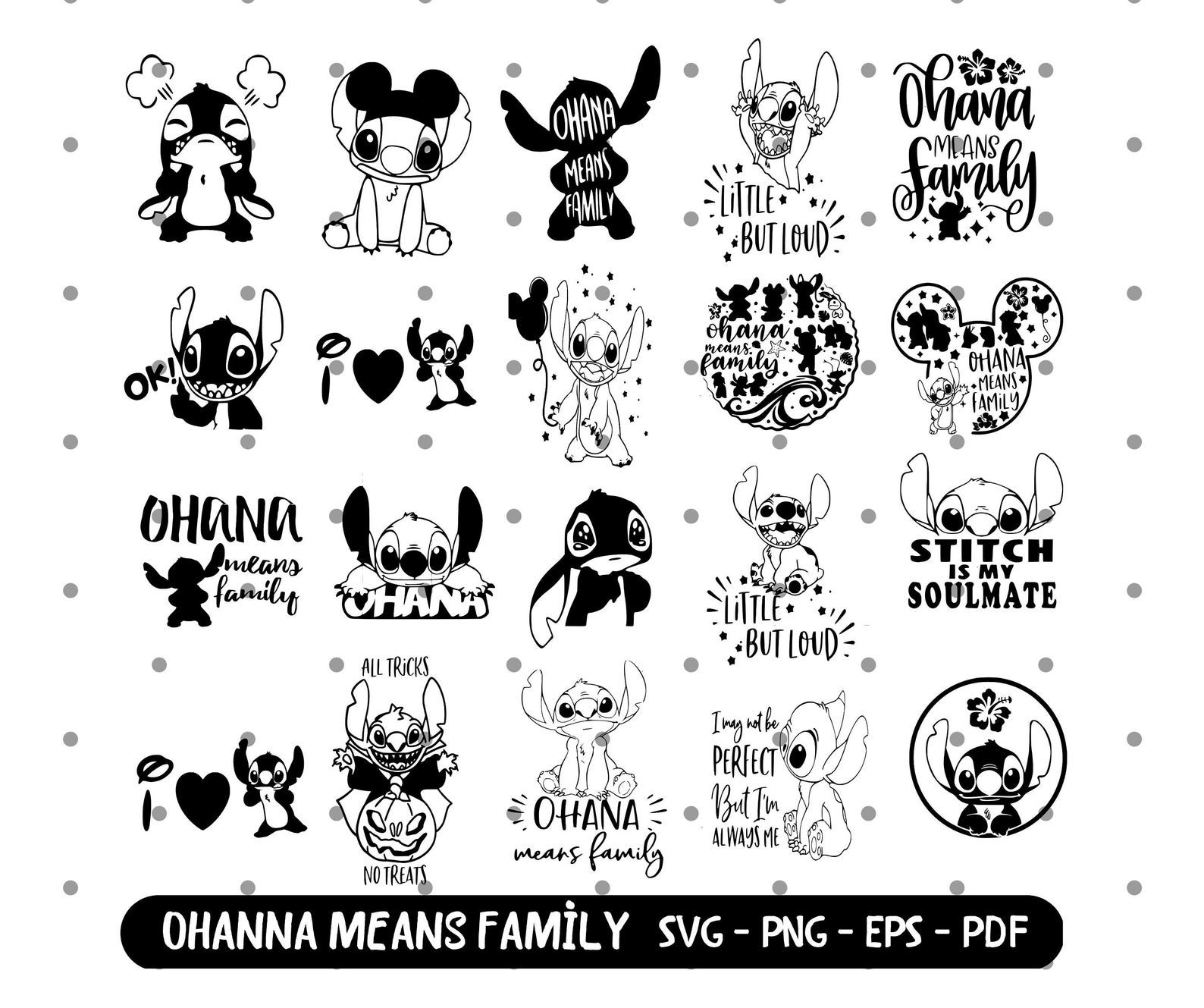 Ohana significa familia SVG Ohana Stitch Svg Ohana svg Stitch Ears Svg ...