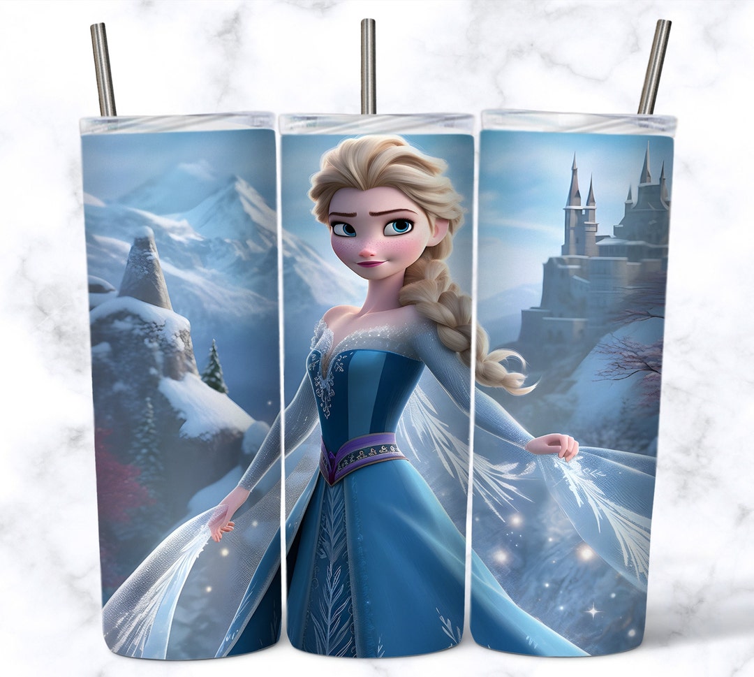 Elsa Frozen Tumbler Wrap, 20 Oz Skinny Tumbler Sublimation Design ...