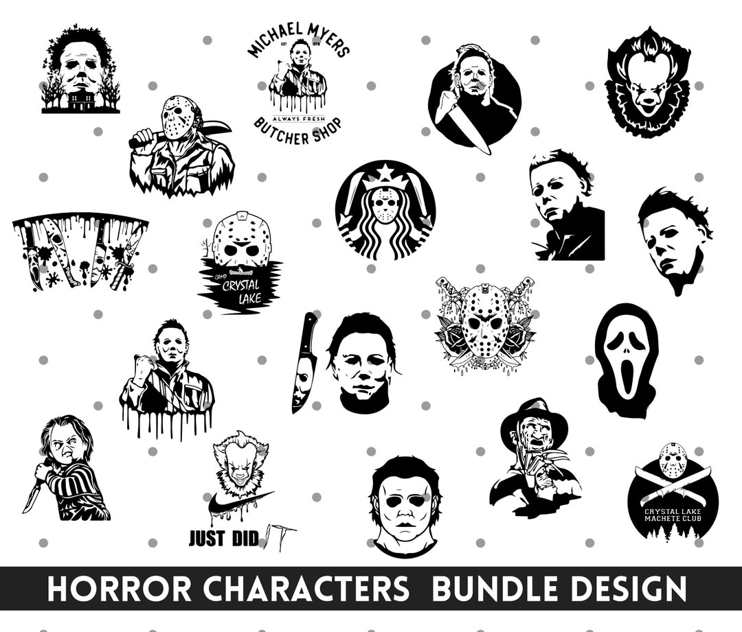 Horror-Charaktere SVG Bundle Horror-Svg Halloween-Svg - Etsy.de