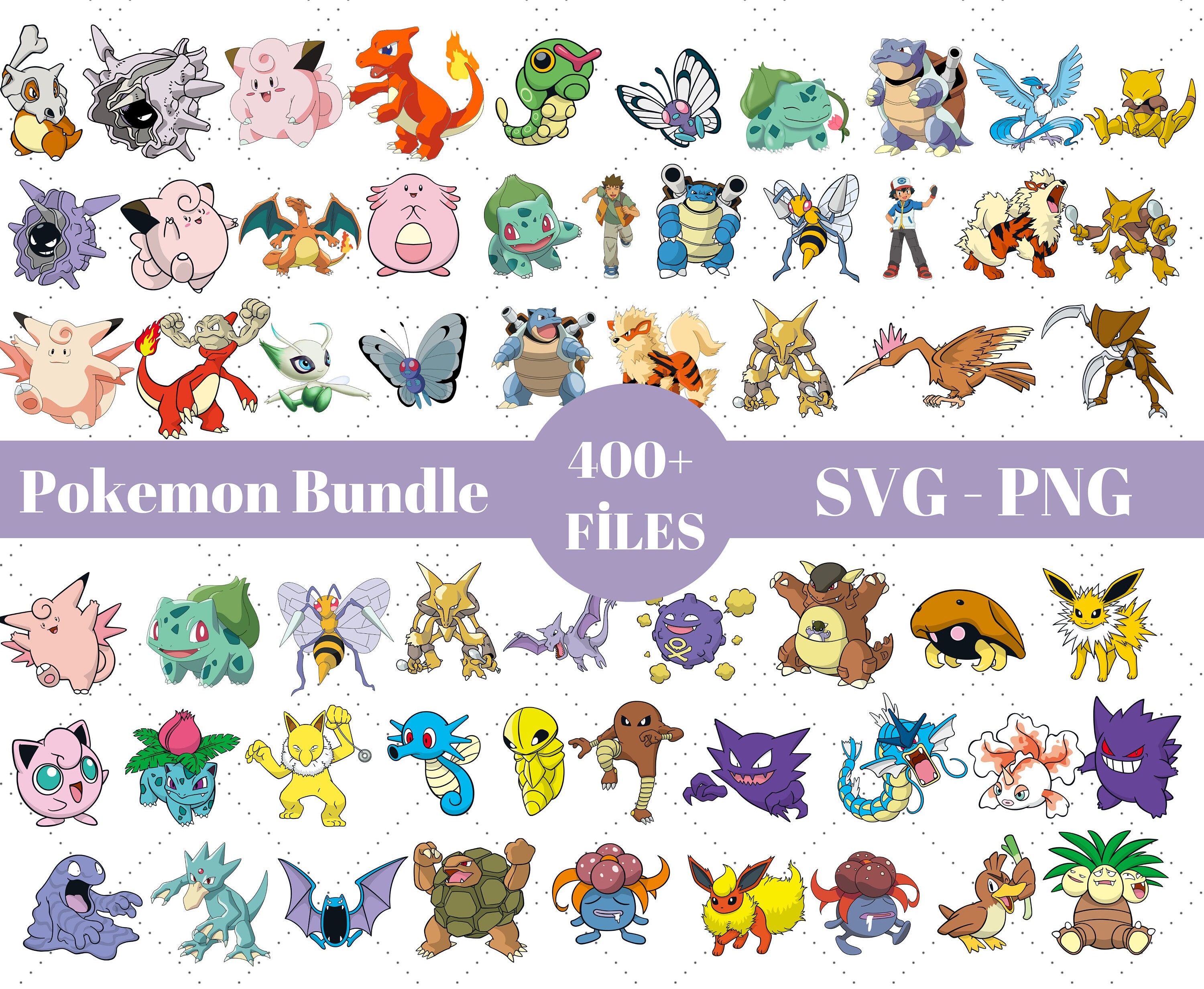 Pokemon SVG Bundle Pikachu Svg Pokemon Character Svg Pokemon - Etsy Canada