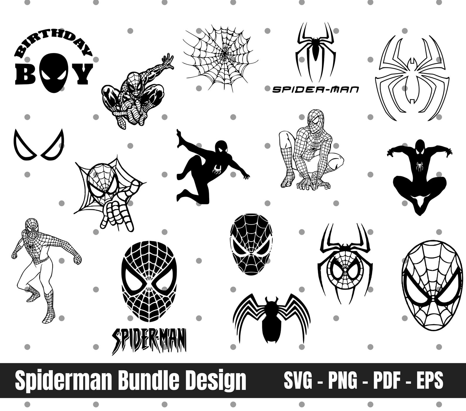 Spiderman SVG Spiderman Silhouette Spiderman Cricut Hero Svg - Etsy ...