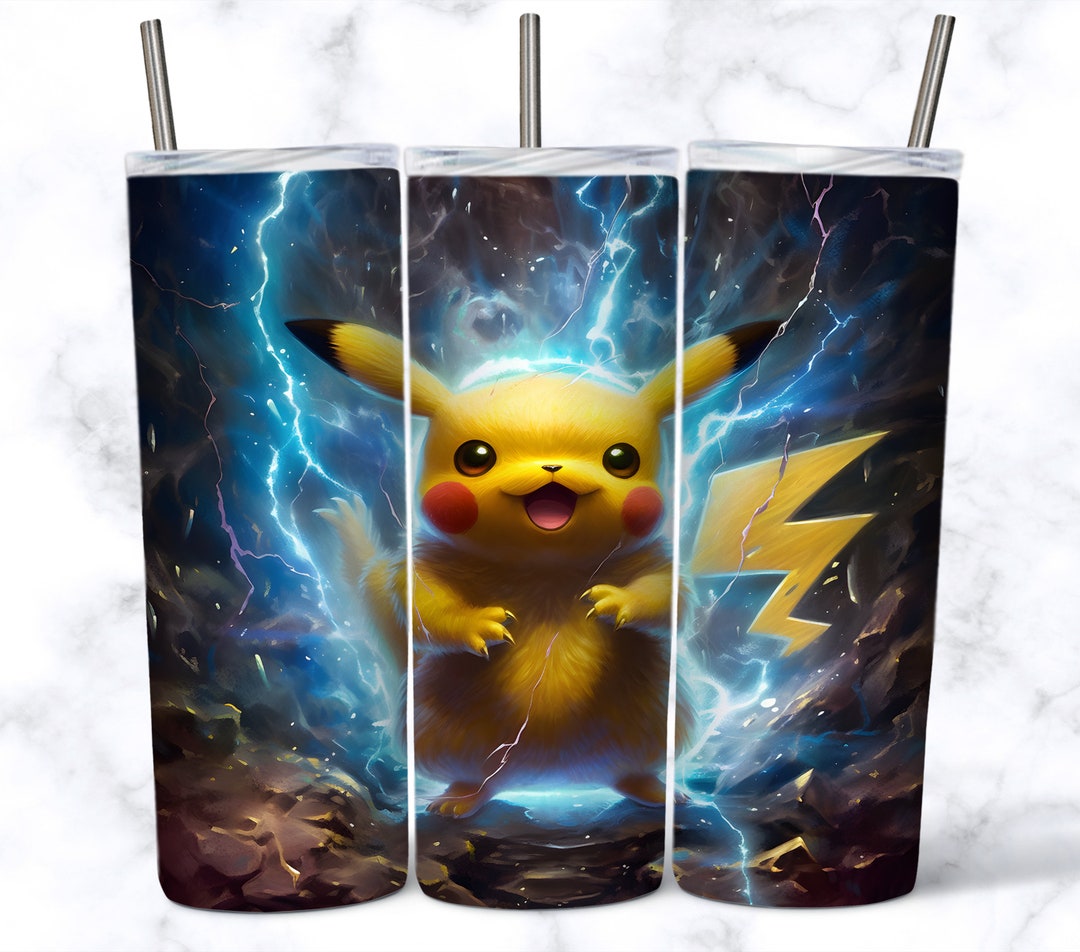 Pikachu 20 Oz Skinny Tumbler Sublimation Design, Tumbler Wrap Design ...
