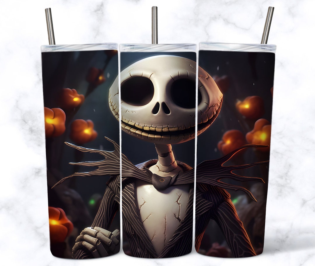 Jack Skellington 20 Oz Skinny Tumbler Sublimation Design, Tumbler Wrap ...