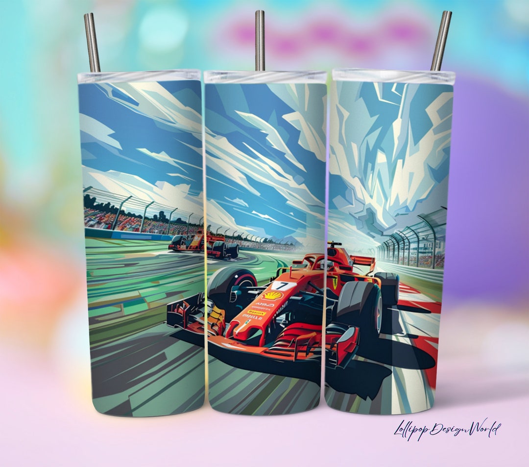 Formula One Racing 20 Oz Skinny Tumbler Sublimation Design, Tumbler ...