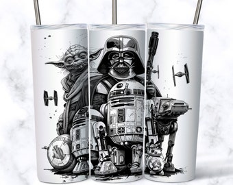 Tumbler Wrap Star Wars Darth Vader PNG, 20 Oz Watercolor Splash Digital ...