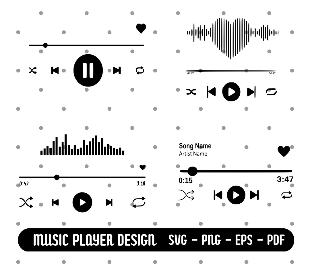 Music Player SVG Play Buttons Svg Audio Control Svg Cover Svg Play ...