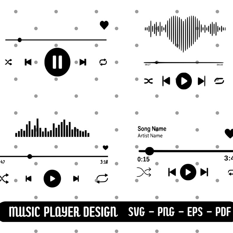 Music Player Svg - Etsy