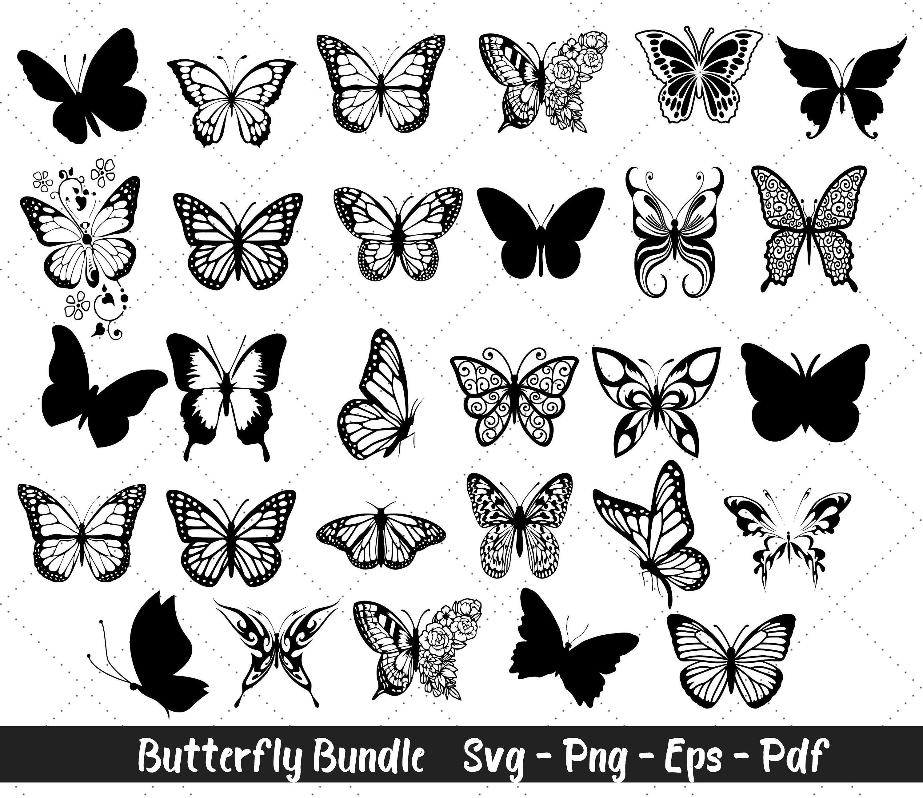 Butterfly SVG Butterfly Svg Bundle Butterfly Svg for Cricut - Etsy UK