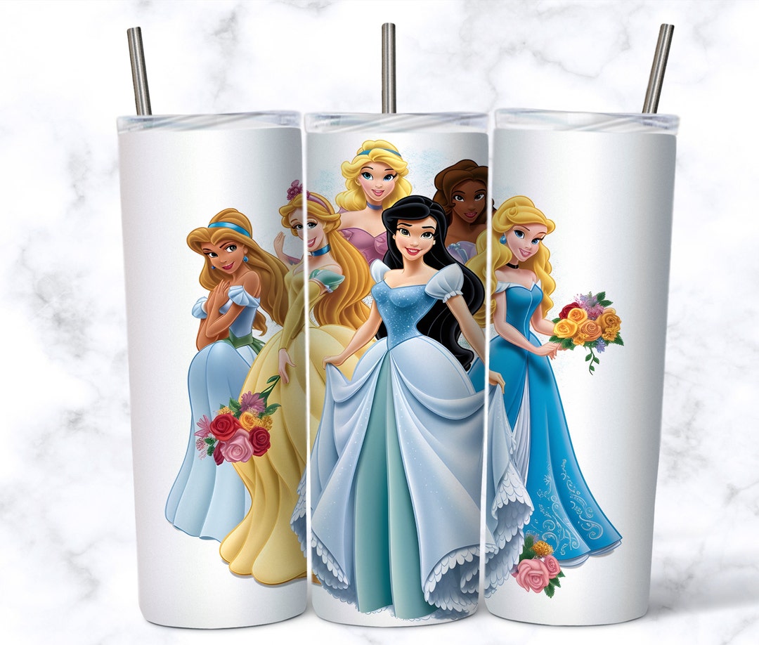 Princess Tumbler Wrap, 20 Oz Skinny Tumbler Sublimation Design, Tumbler ...