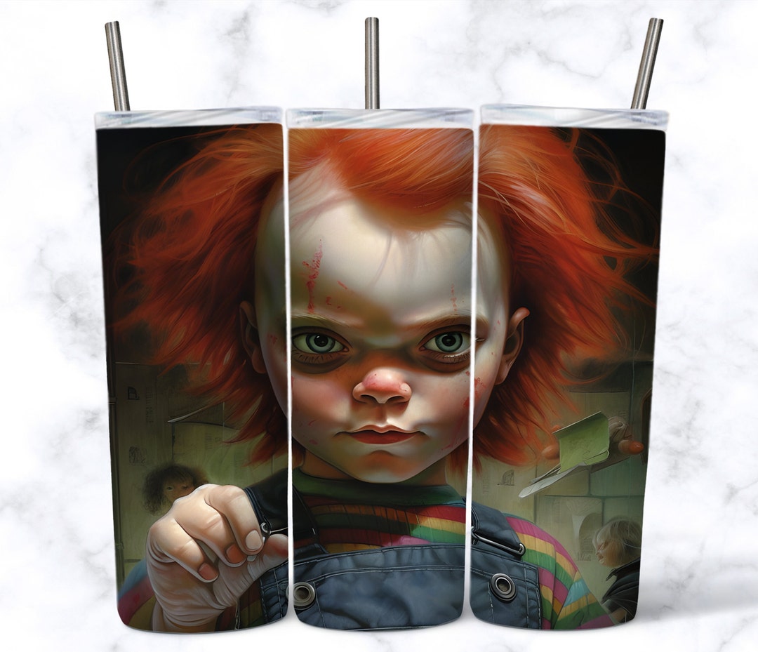 Chucky 20 Oz Skinny Tumbler Sublimation Design, Tumbler Wrap Design ...