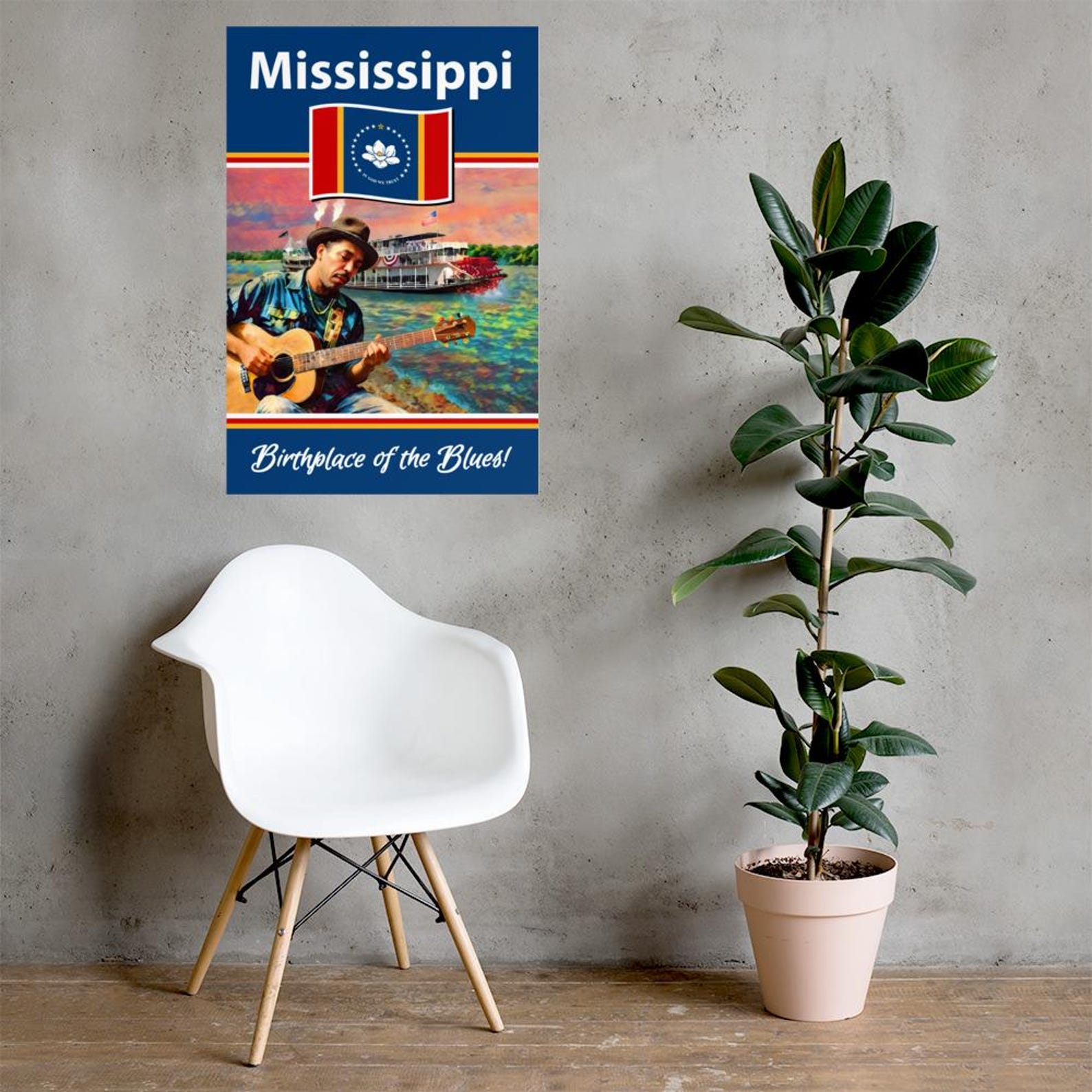 Mississippi Art Print, Mississippi Travel Poster, Birthplace of the ...