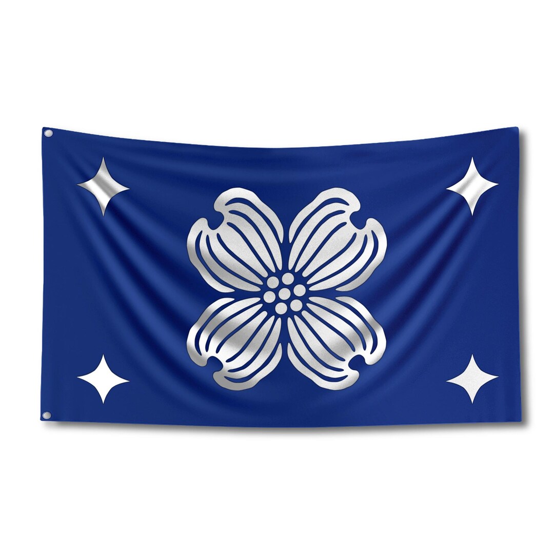 Redesigned Virginia State Flag, Double Sided, Dogwood Flower Design ...