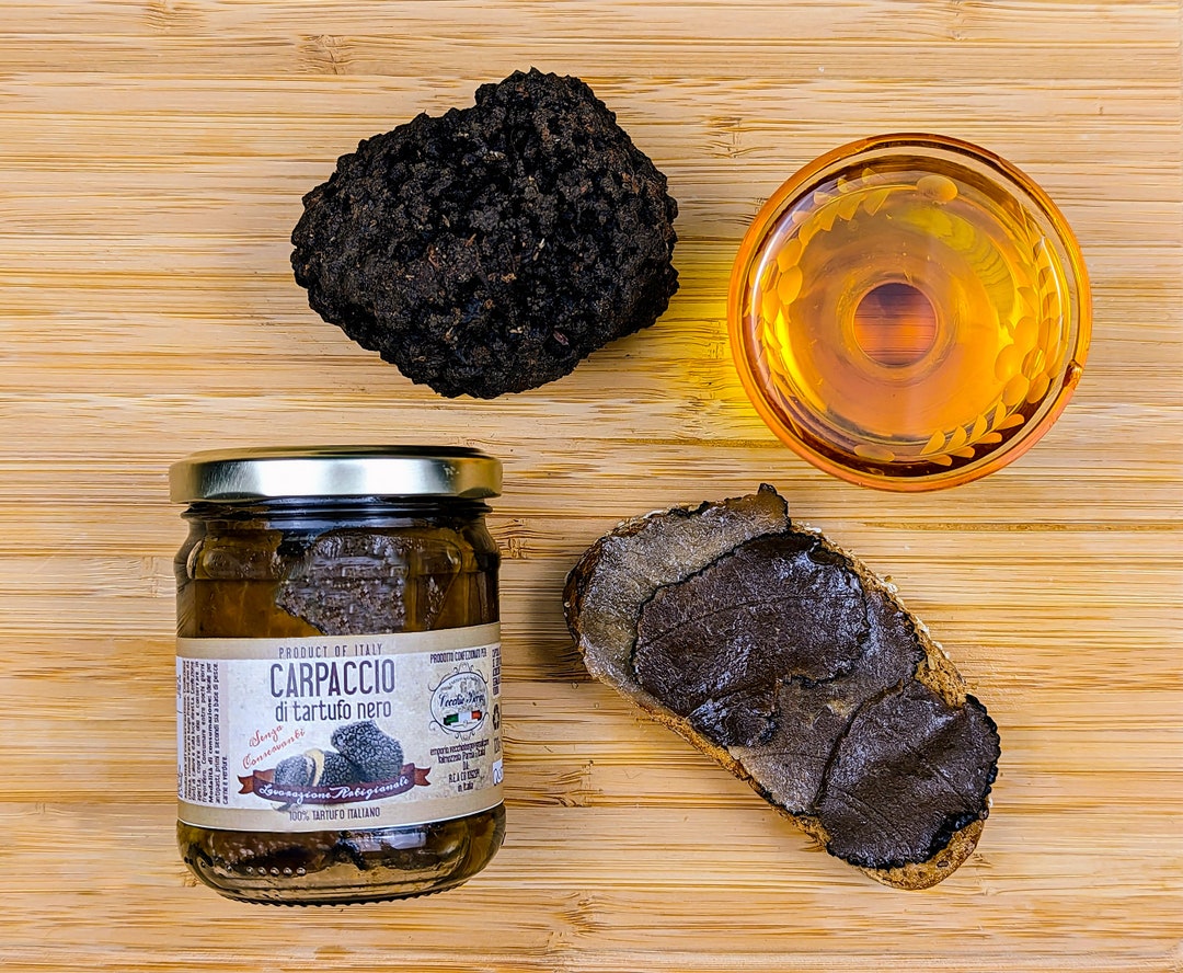 Black Truffle Carpaccio - Fresh Truffle Slices in Olive Oil - Etsy