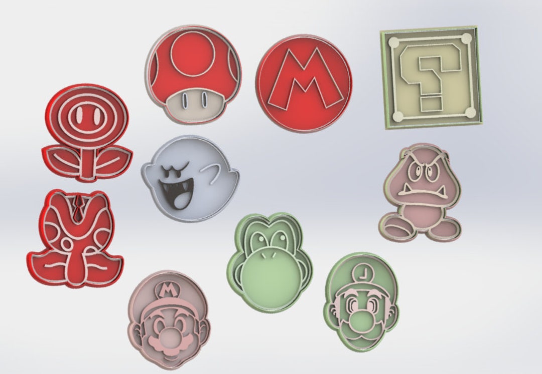 STL Cookie Cutter Mold - Super Mario Characters - Etsy