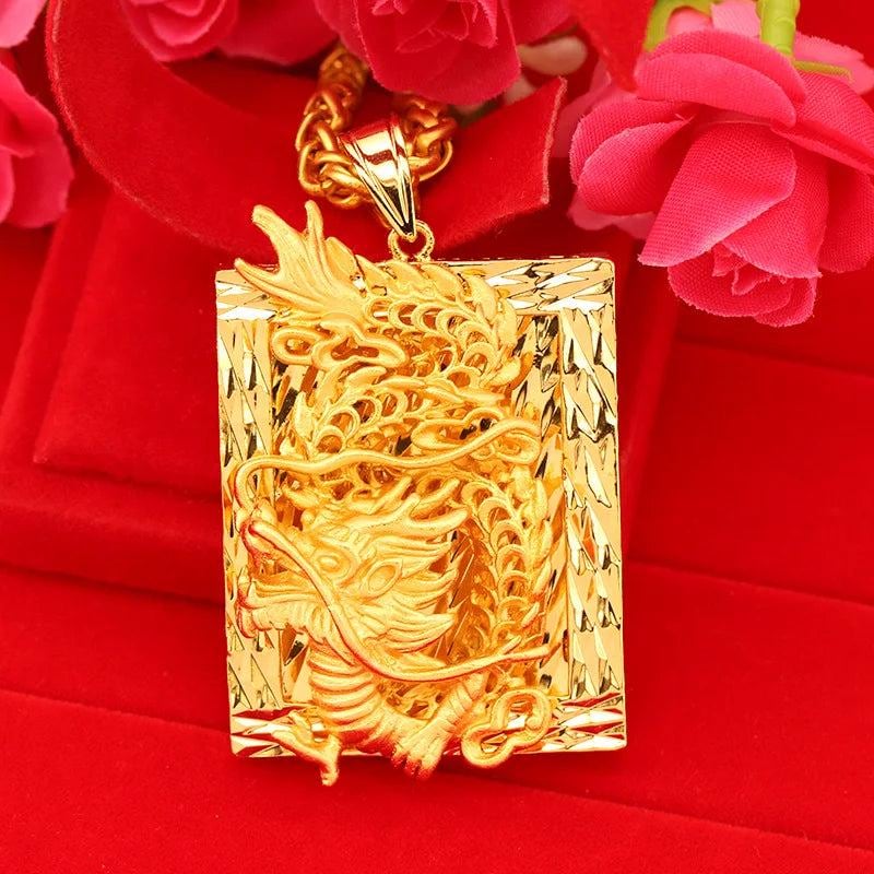 24k Gold Dragon Pendants - Etsy