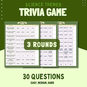 Printable Instant Download TV Trivia Game, Pub Trivia Questions, Great ...