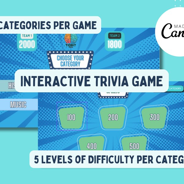 Powerpoint Template Game Show - Etsy