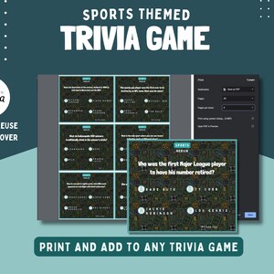 Printable Sports Trivia Games: Instant Download for Home Fun Perfect ...