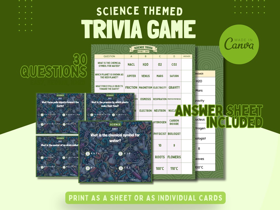 Printable Instant Download TV Trivia Game, Pub Trivia Questions, Great ...