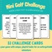 Instant Download, Mini Golf Challenge Cards - Fun Family Game, Outdoor ...