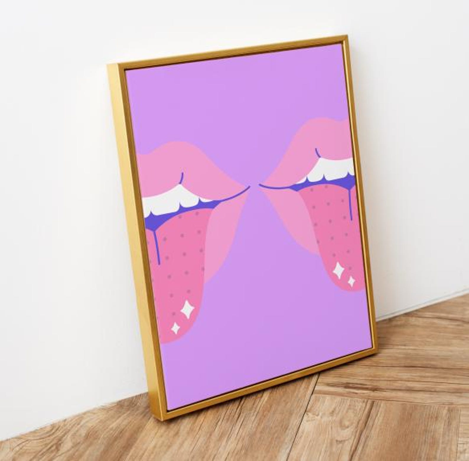 Retro Wall Art Set of 7, Purple. Aesthetic Prints, Pink Retro Poster ...