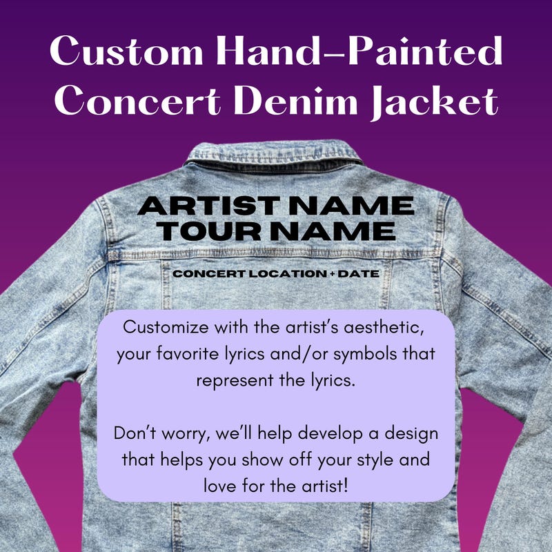 Denim Jacket Custom Music - Etsy