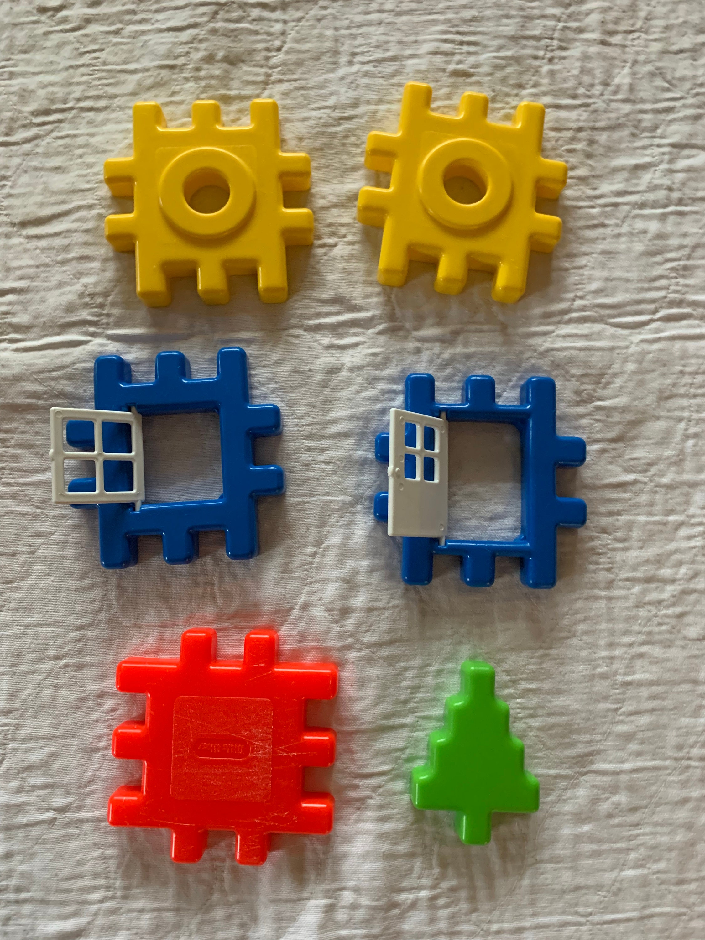 Little Tikes Wee Waffle Blocks, 1984, Complete Set of Original 18 6 ...