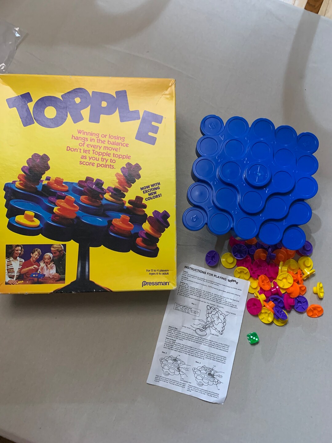A RARE FIND, 1990’s Topple Game by Pressman #9026 - Etsy